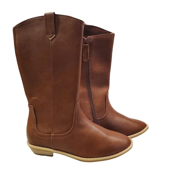 Cat & Jack | Shoes | Little Girls Brown Boots Brown Leather Boots ...